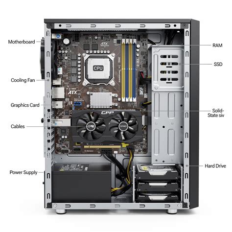 Free Computer Components Labeled Image Computer Hardware Components
