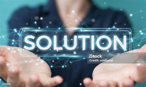 솔루션 디지털 텍스트 3d 렌더링을 사용하여 흐린 배경에 사업가 3차원 형태에 대한 스톡 사진 및 기타 이미지 3차원 형태 개념 개발 Istock