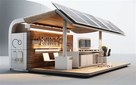 Solar Mobile Charging Stations On White Background Generative Ai Stock Image Image Of Tech