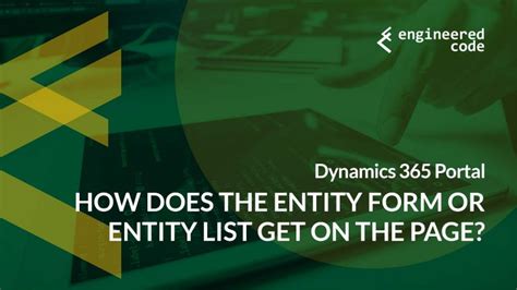 Engineered Code Blog Dynamics 365 Portal How Does The Entity Form