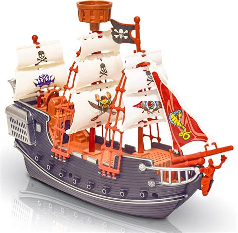 Artcreativity 10 Inch Pirate Boat Detailed Pirate Ship