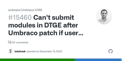 Cant Submit Modules In Dtge After Umbraco Patch If User Has Start