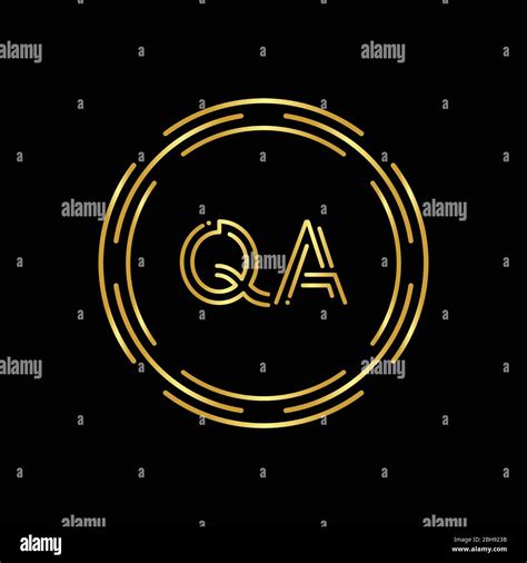 Initial Letter Qa Logo Design Vector Template Digital Abstract Circle