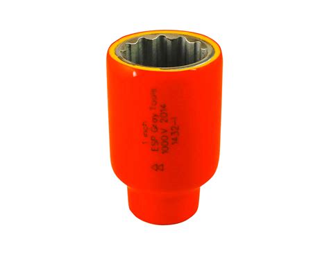 1 2 Insulated 12 Pt Socket 3 8 Gry 1406 I