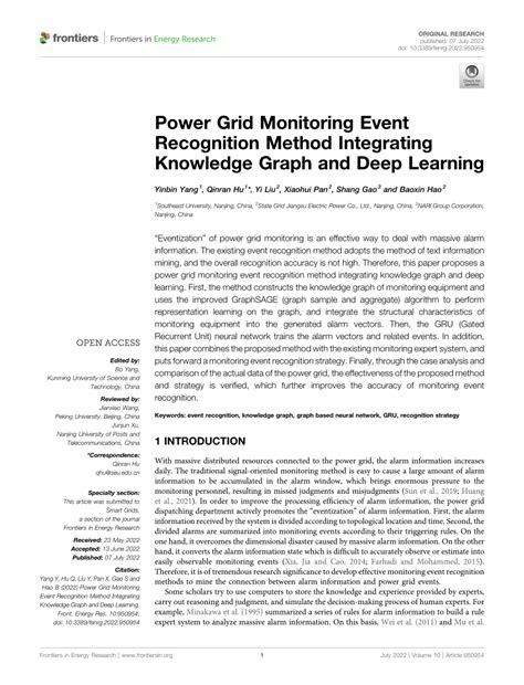 Pdf Power Grid Monitoring Event Recognition Method Integrating Knowledge Graph And Deep Learning
