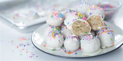 No Bake Birthday Cake Truffles Popsugar Food
