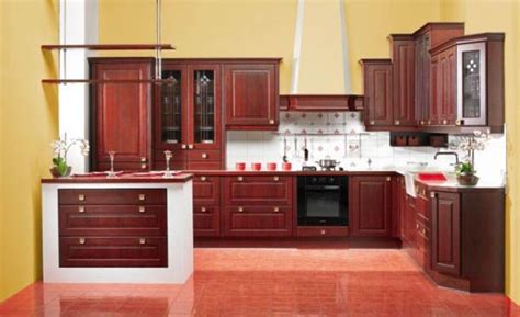 Maroon Kitchen Design