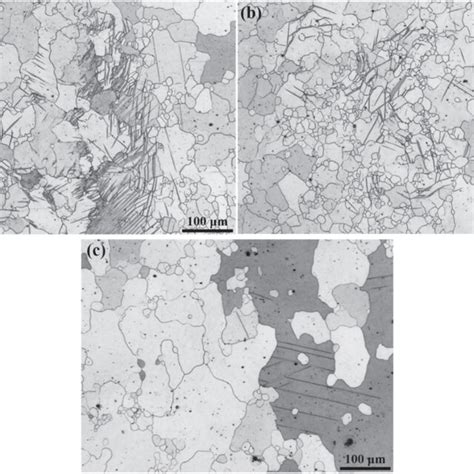 Microstructure Of Extruded Mg Alloys At 3 M Min⁻¹ With Various Download Scientific Diagram