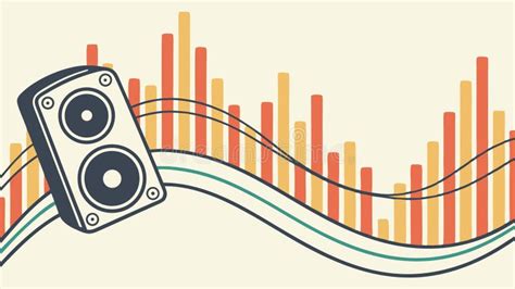 Abstract Speakers Sound Waves Music Visualizer Vector Design