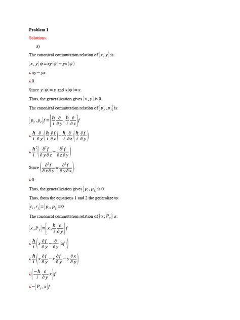 Chapter 4 Problems Pdf Angular Momentum Mathematical Physics