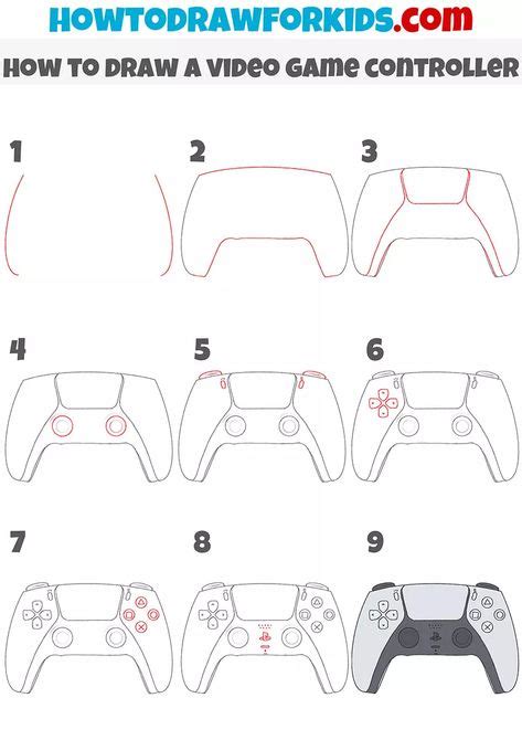 How To Draw A Ps4 Controller Drawing Tutorial Easy Drawing Videos