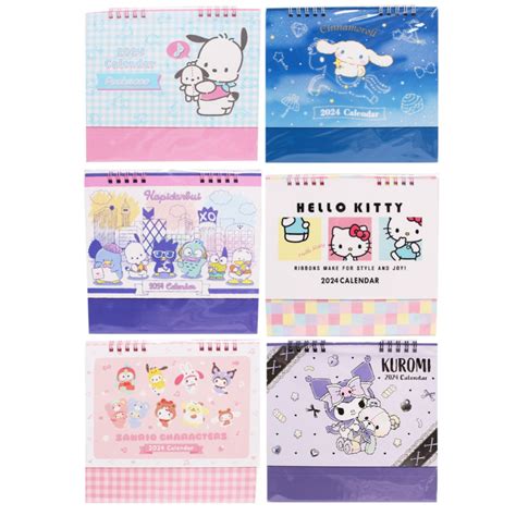 덤증정 2024산리오 탁상달력 시나모롤 포챠코 산리오캐릭터즈 쿠로미 헬로키티 해피단부이[정품] 산리오캘린더 에이블리