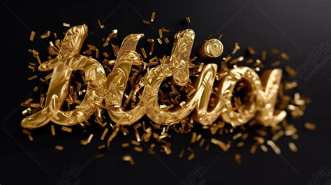 금색 알파벳 글꼴을 사용하여 현대적인 브러시 서예로 만든 멋진 3d 축하합니다의 배경 현대적 배경 글꼴 배경 금색 배경 이미지 Hd 현대적 글꼴 금색 배경 사진