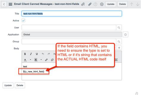 Html Fields Example To Show Html And String Fiel Servicenow