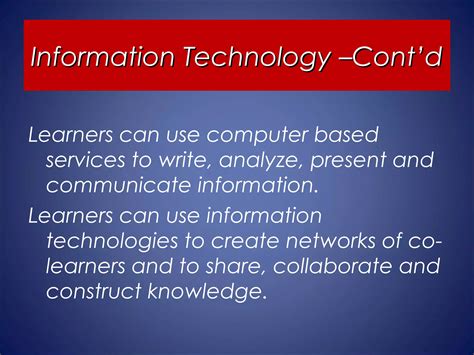 Integration Of Ict In Teaching And Learning Ppt