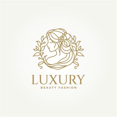 Minimalist Luxury Natural Beauty Line Art Label Logo Illustration Design Simple Modern Beauty