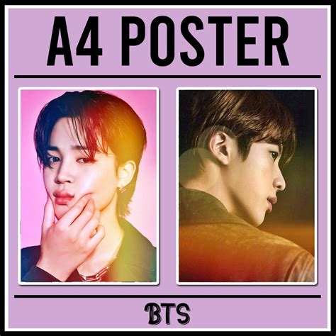Jungkook V Jimin Jin J Hope Rm Suga A4 Poster Shopee Philippines