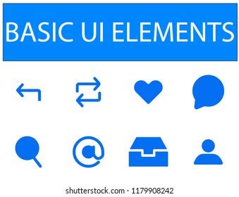Basic Ui Elements Stock Vector Royalty Free 1179908242 Shutterstock