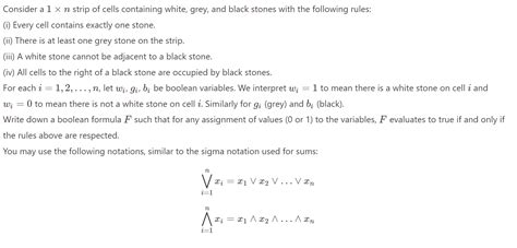 Solved Solve The Following Algorithmsatisfiability Problem