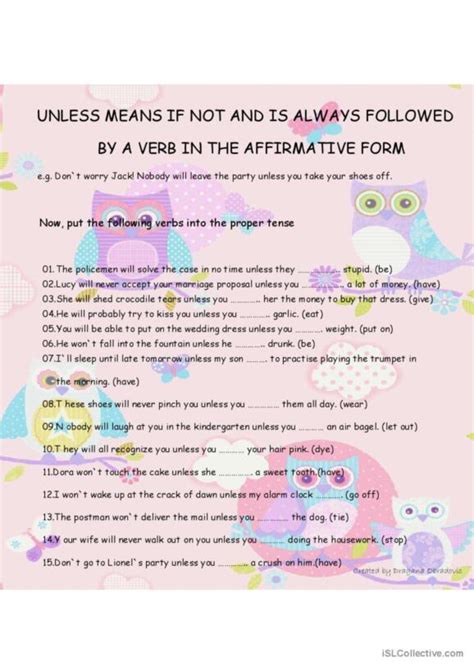 Conditionals Conditional Phrases E G Unless Provided