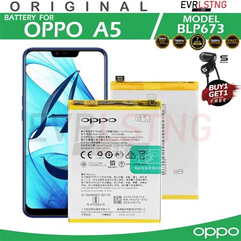 Oppo A5 Battery Model Blp673 100 Original Equipment Manufacturer Everlasting User 4230mah