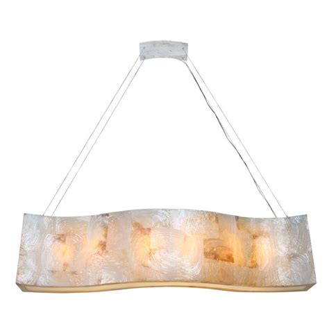 Varaluz Big 6 Light Kabebe Transitional Linear Hanging Pendant Light In The Pendant Lighting