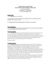 Weaver HS SYLLABUS SUMMER Doc Grand Rapids Community College HS Modern