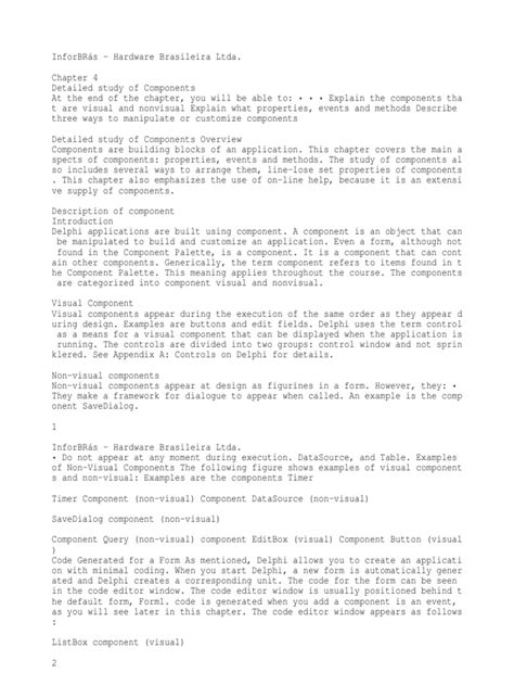 Delphi Basics Chapter 4 Pdf Subroutine Class Computer Programming