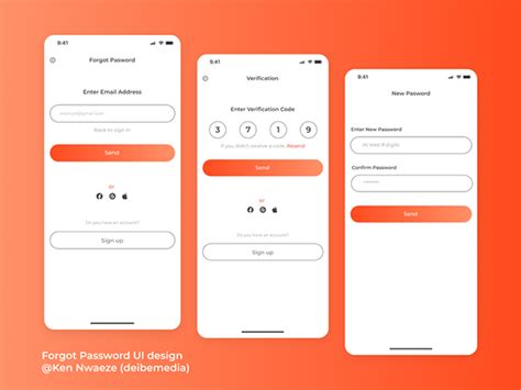 Forgot Password UI Design Behance