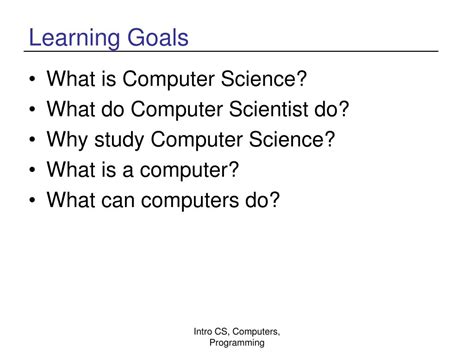 Ppt Introduction To Computer Science Computers And Programming