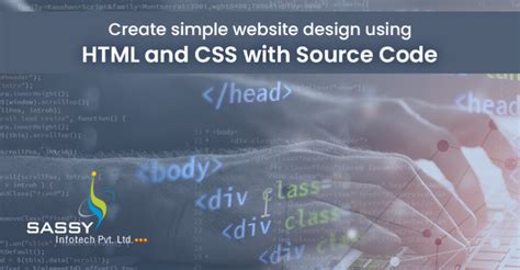 create simple website design using html and css sassy infotech