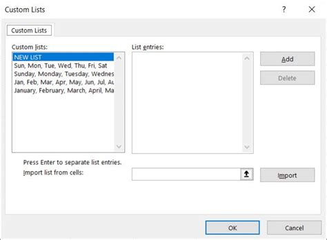 How To Create A Custom List In Microsoft Excel
