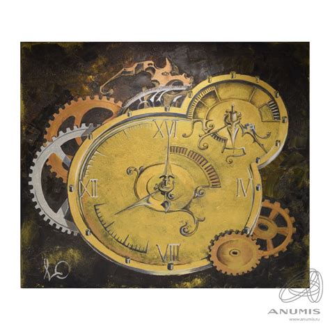 Картина «Часы Холст Размер 60×50 см Масло акрил Лот №3993 Аукцион №247 Anumis