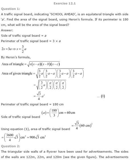 Ncert Solutions Class 9 Maths Ch 12 Herons Formula Ncert Books Pdf Download