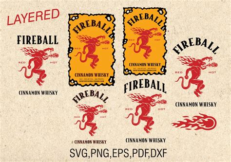 Fireball Whiskey Svg Png Eps Dxf Cricut Design Cut File Print Layered