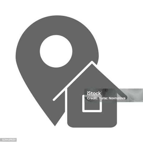 주소 솔리드 아이콘 물류 기호 흰색 배경에 집 벡터 기호와지도 포인터 모바일 개념 및 웹 디자인에 대한 글리프 스타일의 집 주소 위치 아이콘 벡터 그래픽 가리키기에 대한