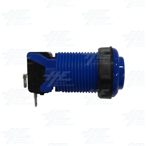 Arcade Push Button With Microswitch Blue