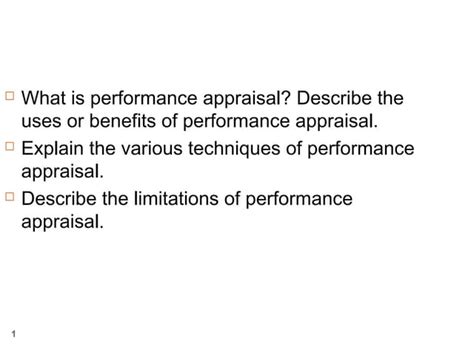 Performance Appraisal Approaches Ppt