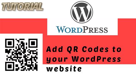 How To Add Qr Codes To Your Wordpress Website Video By Techyv Youtube