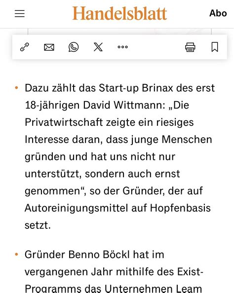 Kürzlich Erhielt Das Team Der Brinax Gmbh Eine Anfrage Der Redaktion Des Handelsblatts Es Ging
