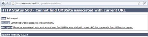 Error Handling Hybris Cannot Find Cmssite Associated With Current