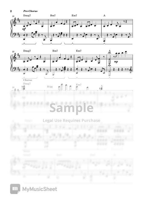 Sunkissed Lola Pasilyo Piano Sheet 楽譜 By John Rod Dondoyano