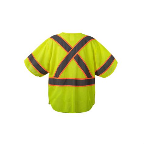 High Visibility X Back 5 Point Breakaway Vest Lime Class 3 Mesh Xb5