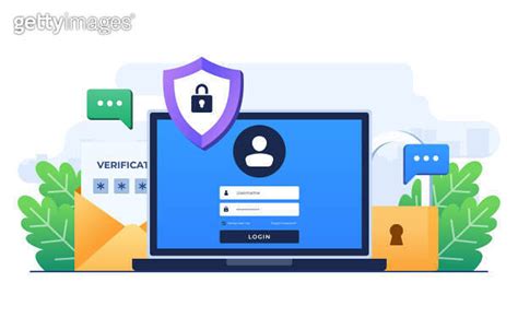 Two Step Verification Flat Illustration Vector Template Otp Authentication Password One Time