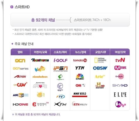 Lg유플러스 U Tv 채널편성표 인터넷가입 네이버 블로그
