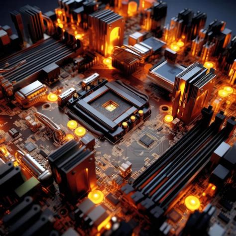 Premium Photo Motherboard And Cpu