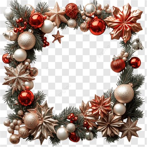 휴일 장식을 위한 장식품과 별이 있는 사각형 화환 정사각형 화환 휴일 화환 별 Png 일러스트 및 이미지 에 대한 무료 다운로드 Pngtree