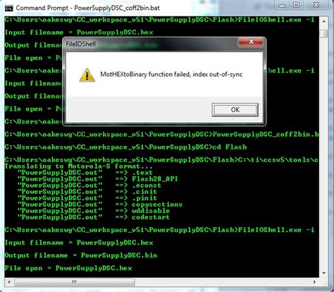 Flash Programming Problem With Hex2000 Or With Converting Hex2000