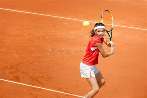 Tennis Backhand Stroke Stock Image Image Of Ball Athlete 221376515