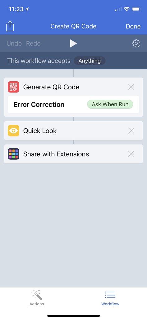Cat In Chinese Ios Workflow 分享 Create Qr Code
